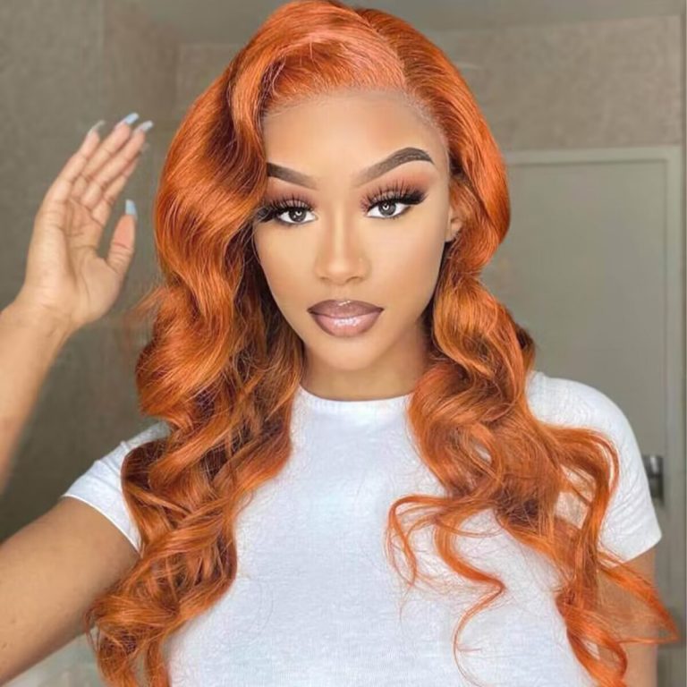 Ginger Color Body Wave Lace Front Wigs Body Wave Human Hair Lace Wig ...