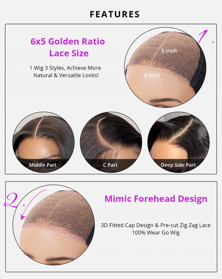 Brazilian Straight 6x5 Upgrade Lace Wigs | Celie Hair